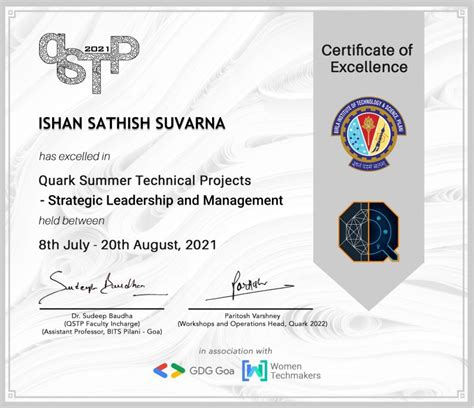 Ishan Suvarna On Linkedin Im Proud To Have Been Awarded A Certificate Of Excellence For Being