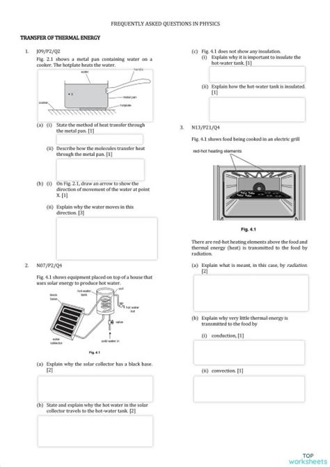 240620 Physics Transfer Of Thermal Energy Interactive Worksheet