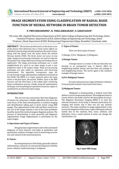 irjet image segmentation using classification of radial basis function