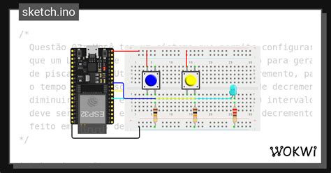 Exercício Iii Questão 02 Wokwi Esp32 Stm32 Arduino Simulator