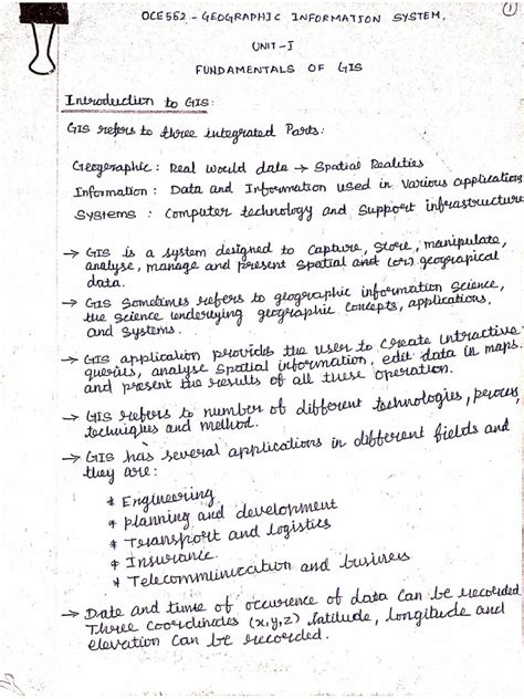 Gis Unit 1 Notes Pdf