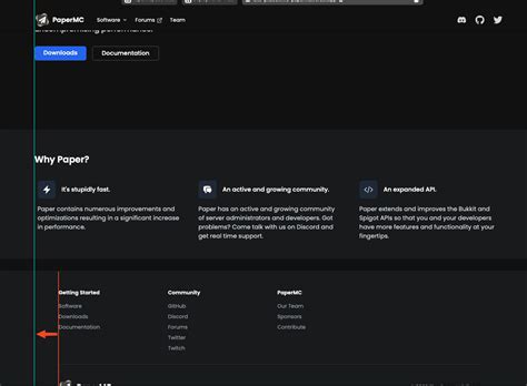 Footer Alignment Should Match Content Alignment Issue 26 PaperMC
