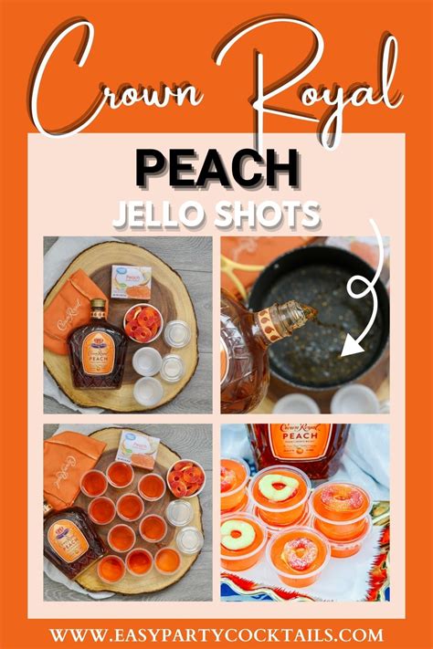 Easy Crown Peach Jello Shots L Easy Party Cocktails