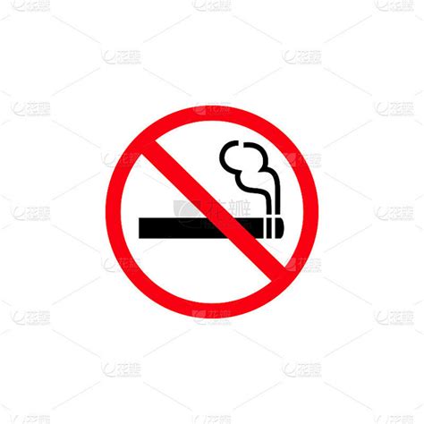 禁止吸烟标志。矢量图