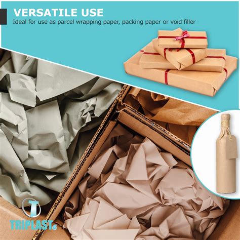 Buy Triplast 500mm X 50m Roll Of Brown Eco Kraft Paper Made From 100