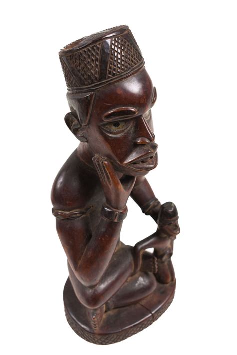 Maternity Figure Wood Yombe Congo Asian African Art