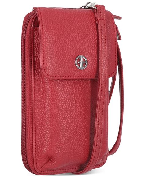 Giani Bernini Softy Leather Tech Crossbody Wallet Created For Macys
