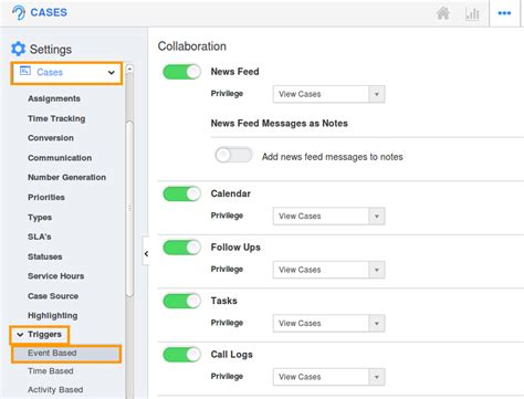 How Do I Set Event Based Triggers In Cases App