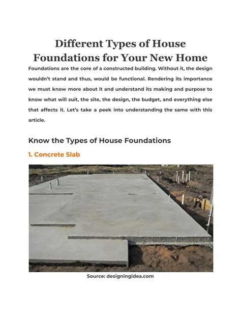 Ppt Different Types Of House Foundations For Your New Home Powerpoint
