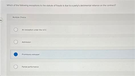 solved which of the following exceptions to the statute of