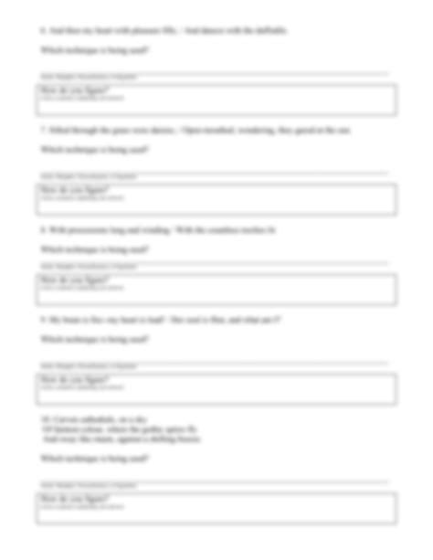 Solution Figurative Language Worksheet 02 Studypool