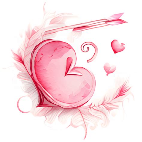 Valentines Watercolor Cupid Bow Arrow Clipart Pink Theme · Creative