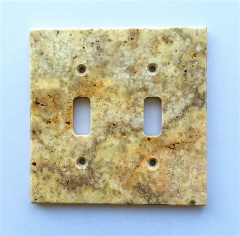 Scabos Travertine Double Toggle Switch Wall Plate Switch Etsy