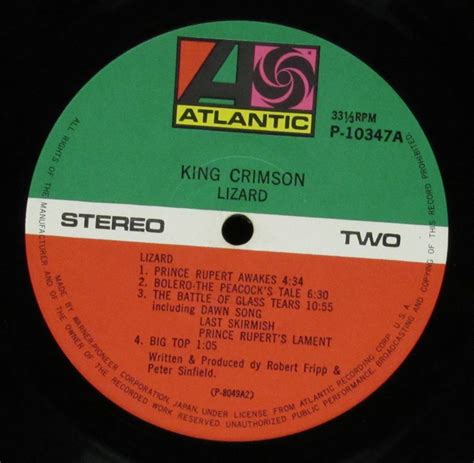 Пластинка Lizard King Crimson Купить Lizard King Crimson по цене 4500 руб