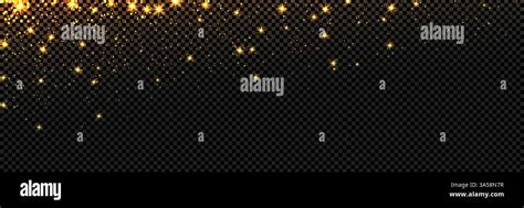 Glitter Golden Light Corner Border Magic Gold Sparkles Stars And Dust