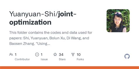 GitHub Yuanyuan Shi Joint Optimization This Folder Contains The