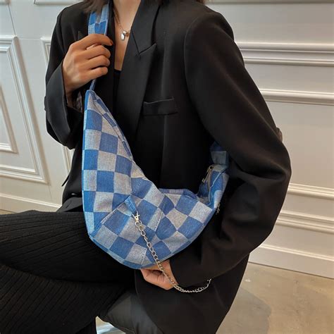 กระเป๋าสะพายไหล่ ผ้ายีน ผ้าแคนวาส ขนาดใหญ่ จุของได้เยอะ แฟชั่นสําหรับสตรี 2021 Slbags Th