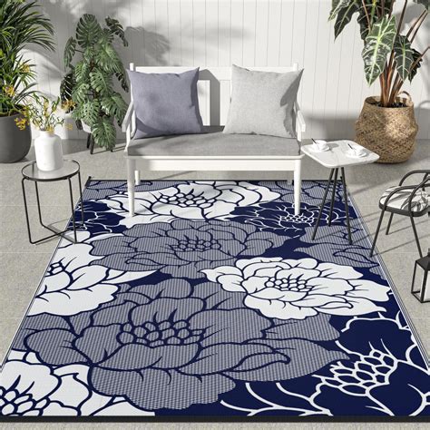 Genimo 6x9 Outdoor Rug For Patio Reversible Plastic