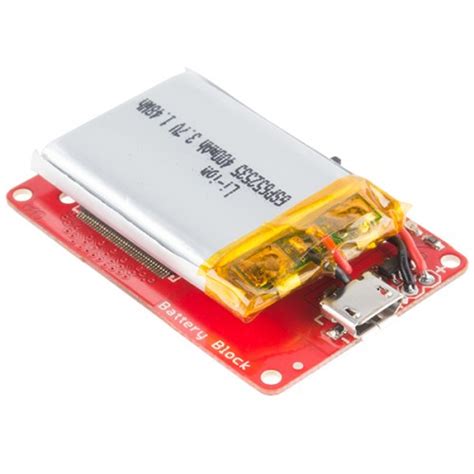 Sparkfun Block For Intel® Edison Battery At Mg Super Labs India