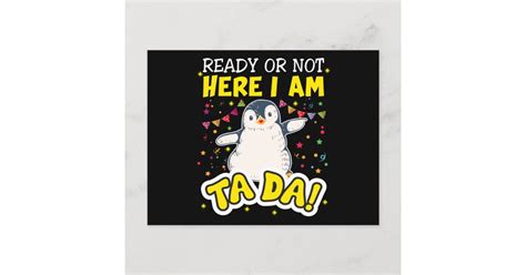 Penguin Ta Da Postcard Zazzle