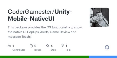 Github Codergamesterunity Mobile Nativeui This Package Provides The Os Functionality To Show