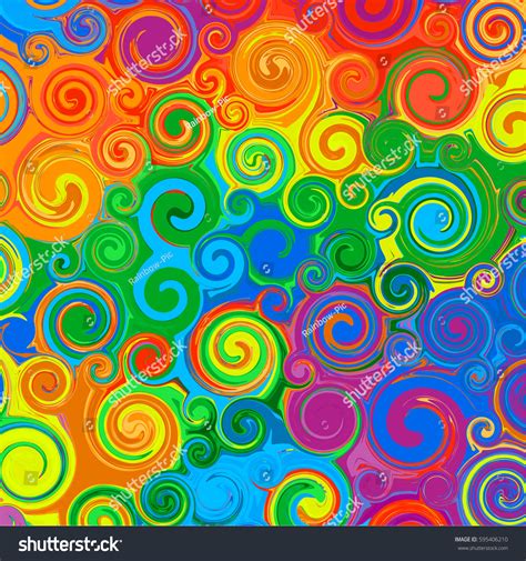Abstract Swirl Curved Stripes Line Art Stock Vector 595406210