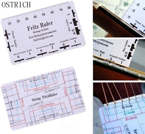 New Fritz String Action And Pitch Ruler 4 Guitar Bass String Instrument