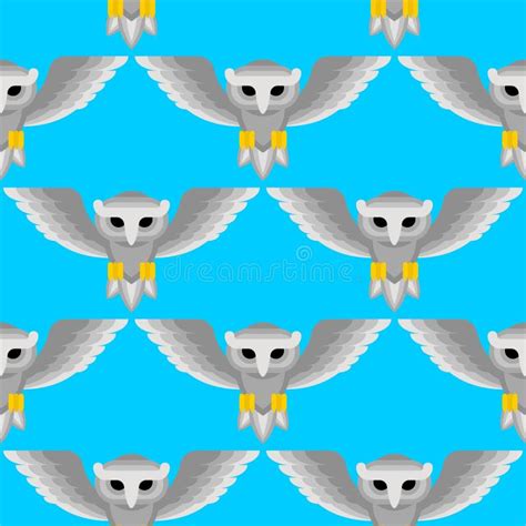 Owl Pattern Seamless Eagle Ow Background Stock Vector Illustration Of Color Backdrop 259277526