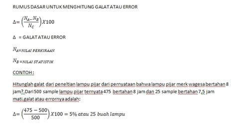 Dokter Managemen Skill Standart Error Dan Galat