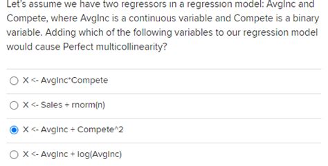 Solved Lets Assume We Have Two Regressors In A Regression