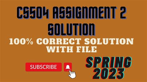 cs504 assignment 2 solution 100 correct solution spring 2023