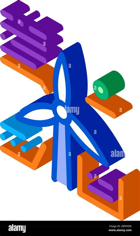 Parsing Study Windmill Icon Vector Illustration Stock Vector Image