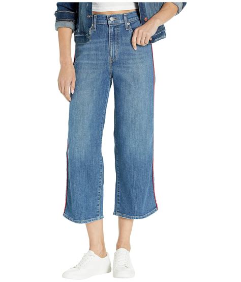 Levis Mile High Wide Leg Crop Jeans In Blue Lyst