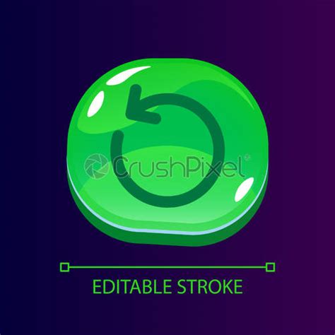 System Update Glossy Ui Button With Linear Icon Stock Vector Crushpixel