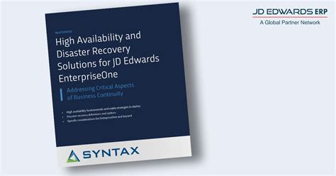 Jd Edwards Erp On Linkedin Jdedwards Erp Disasterrecovery