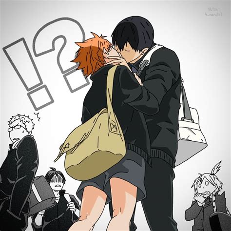 Kagehina Kageyama X Hinata Kissing Kageyama X Hinata Haikyuu