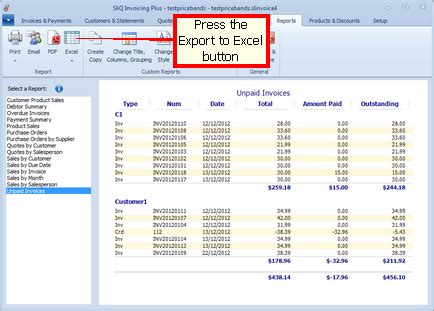 Exporting Reports To Excel