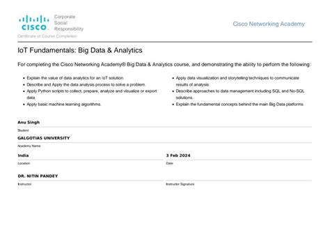 anu singh on linkedin iot bigdata analytics cisconetworkingacademy