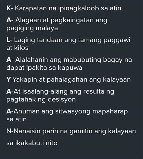 Gamit Ang Akrostik Bigyan Ng Pagpapakahulugan Ang Sal