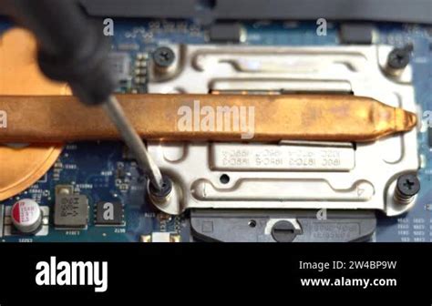 Installing A Copper Cooling System On A Laptop Processor Copper