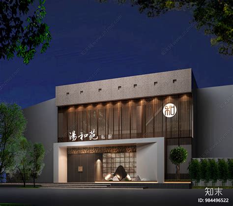 新中式会所建筑外观3d模型下载【id984496522】知末3d模型网