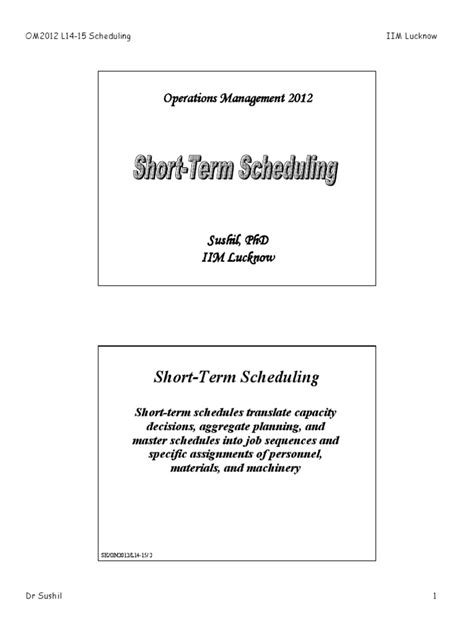 short term scheduling download free pdf scheduling computing