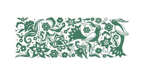 Floral Frame Vignette Border Card Design Template Vector Image