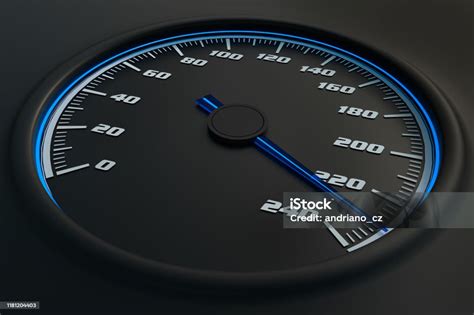 대시 보드에 차에 파란색 속도계 3d 렌더링 된 그림입니다 계기판 측정기에 대한 스톡 사진 및 기타 이미지 계기판 측정기 속도 차 Istock