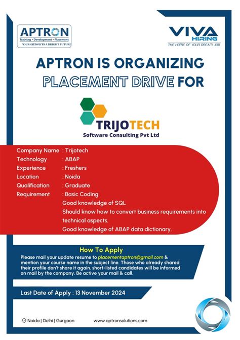 Viva Hiring On Linkedin Aptron Vivahiring Placement2024 Career