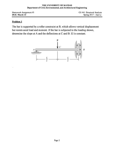 solved the bar is supported by a roller constraint at b