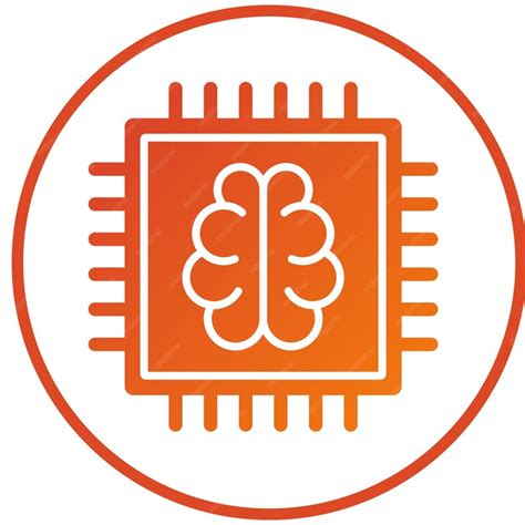 Premium Vector Brain Chip Icon Style