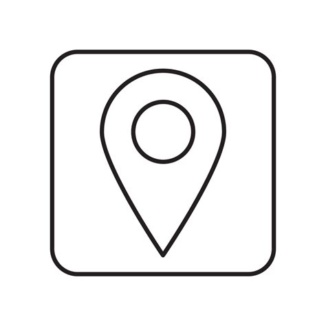 Location Icon Gps Pointer Icon Map Locator Sign Pin Location Line Art Style 19986407 Png