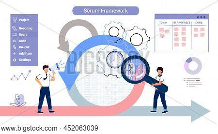 Scrum Framework Vector Photo Free Trial Bigstock