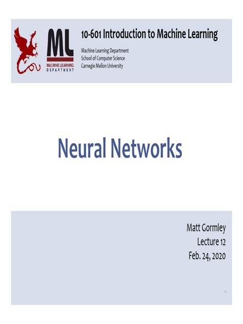 Neural Networks Part 1 Pdf Artificial Neural Network Logistic